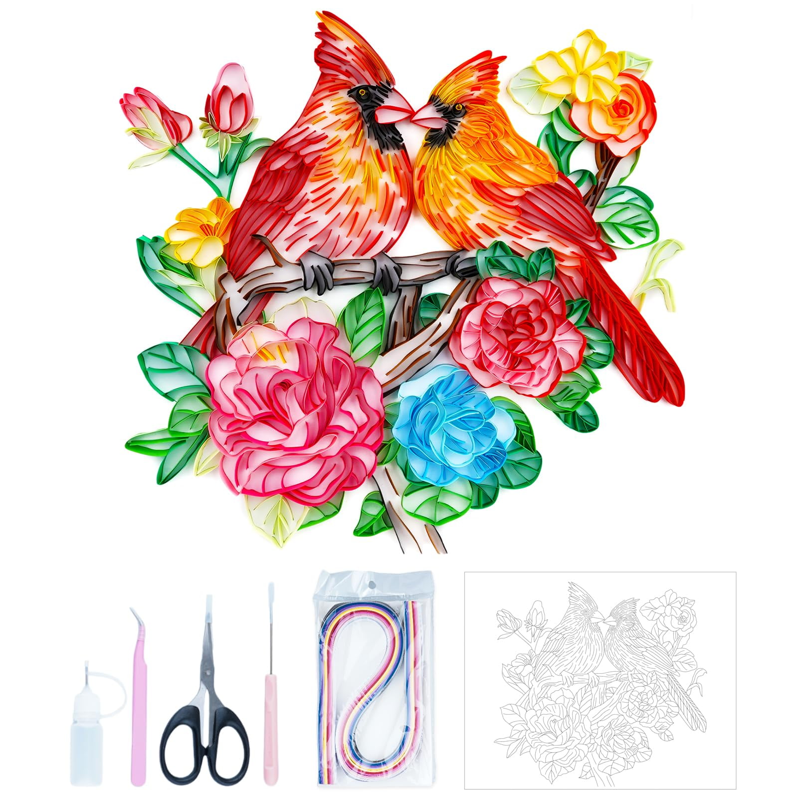 Uniquilling Quilling Kit, Paper Quilling Kits, 16 * 20-in Cardinal ...