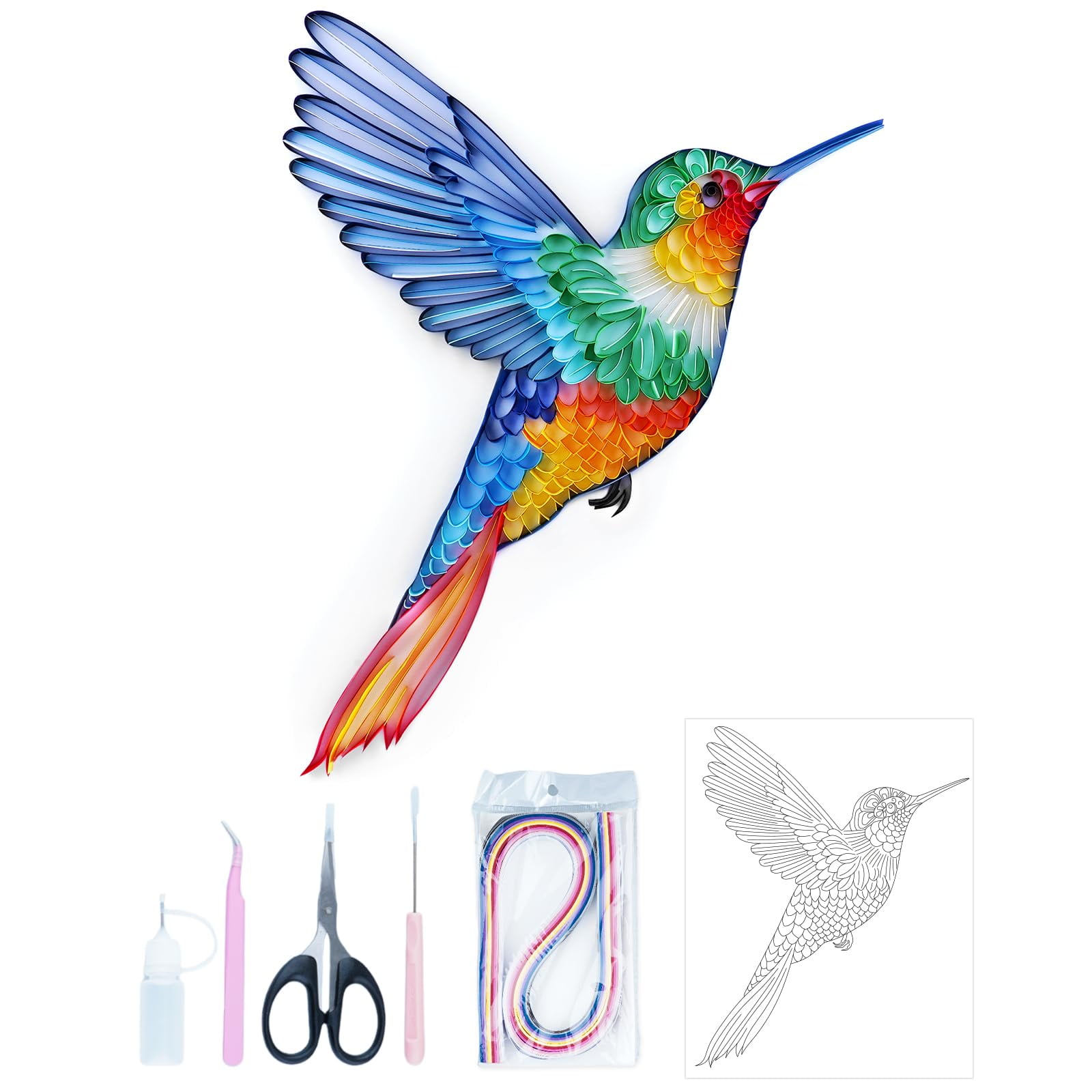 Uniquilling Quilling Kit for RRF12 Adults - Hummingbird Paper Quilling ...
