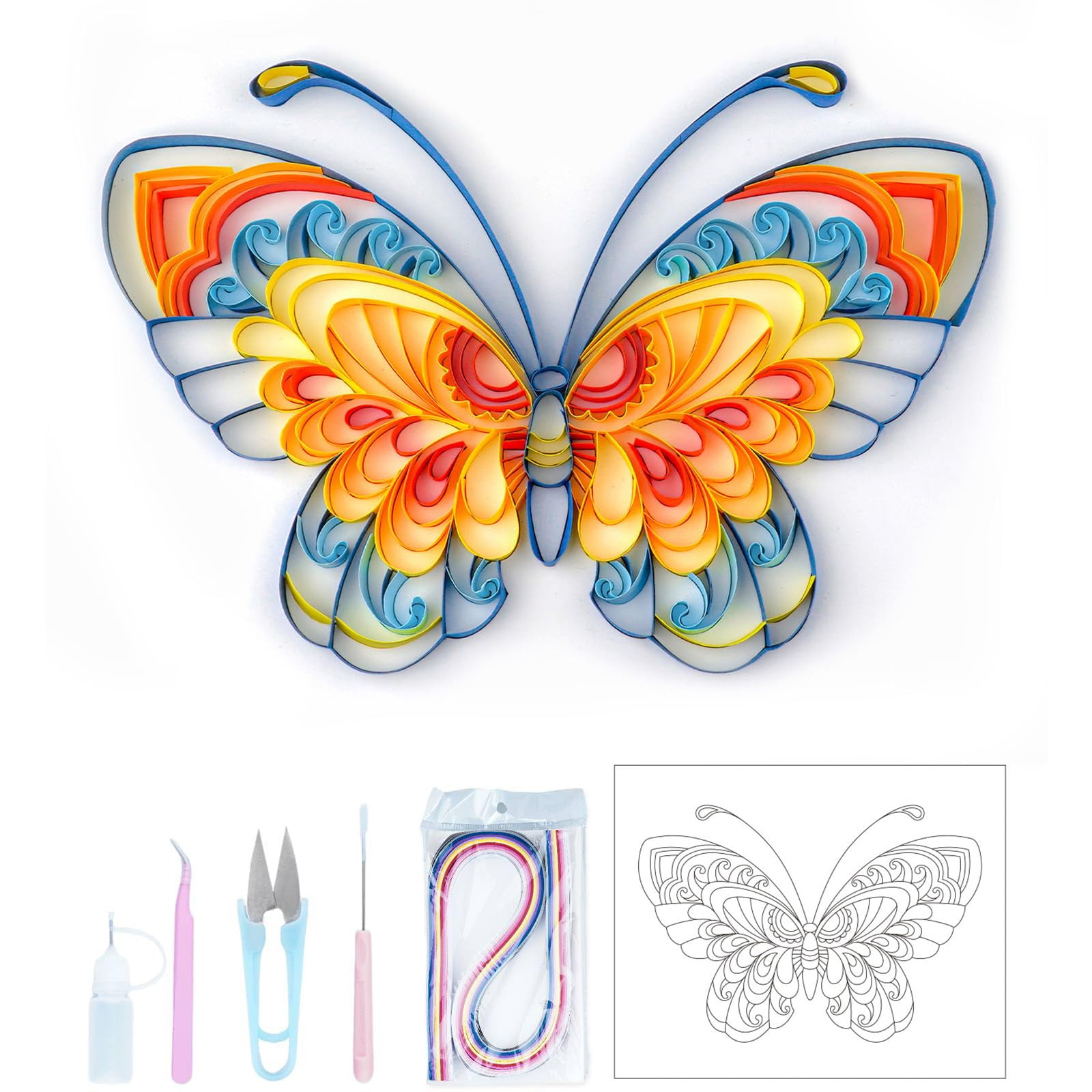 Uniquilling Quilling Paper Quilling MSF2 Kit for Adults Beginner, 8 * ...