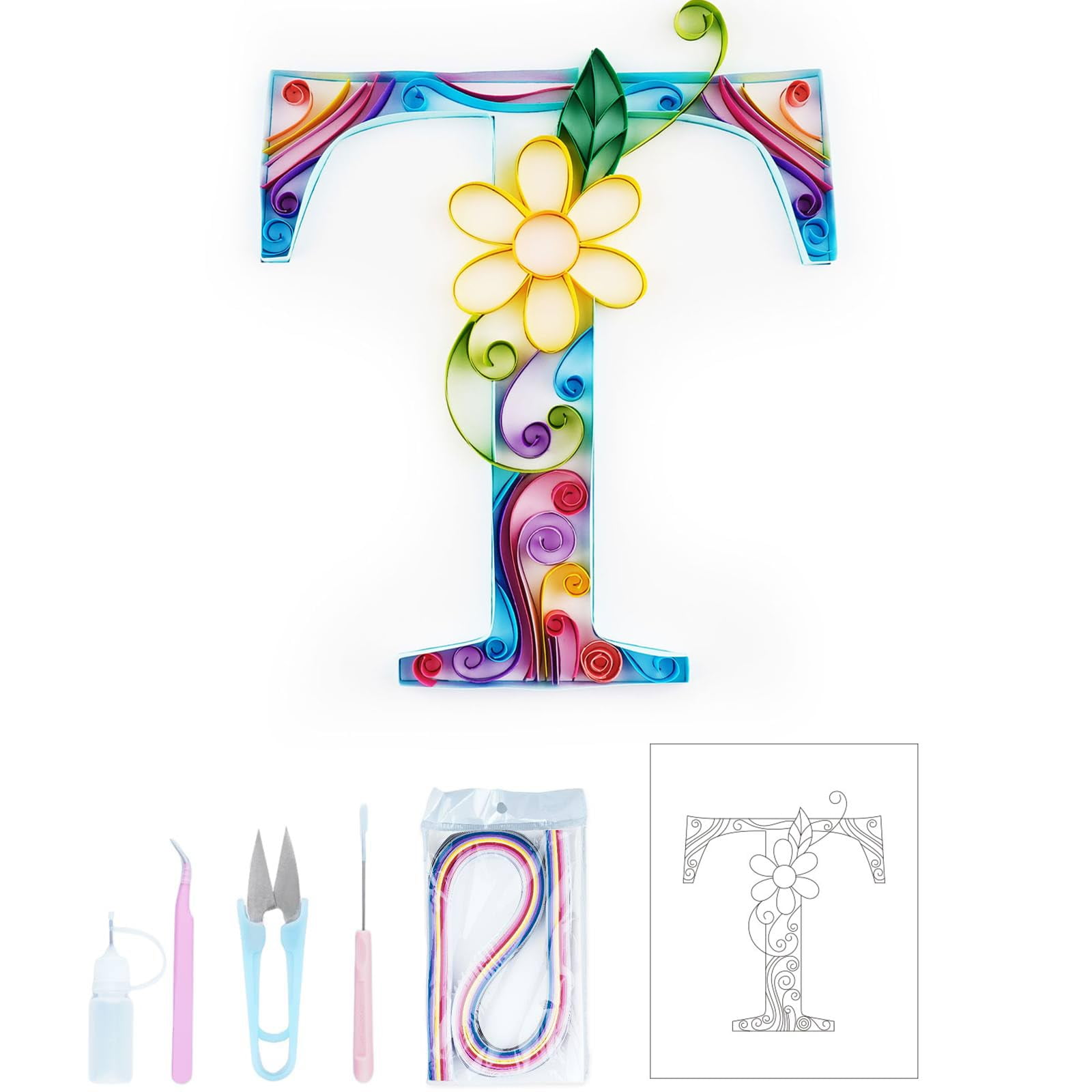 Uniquilling Quilling Paper Quilling MSF2 Kit for Adults Beginner, 8 * ...