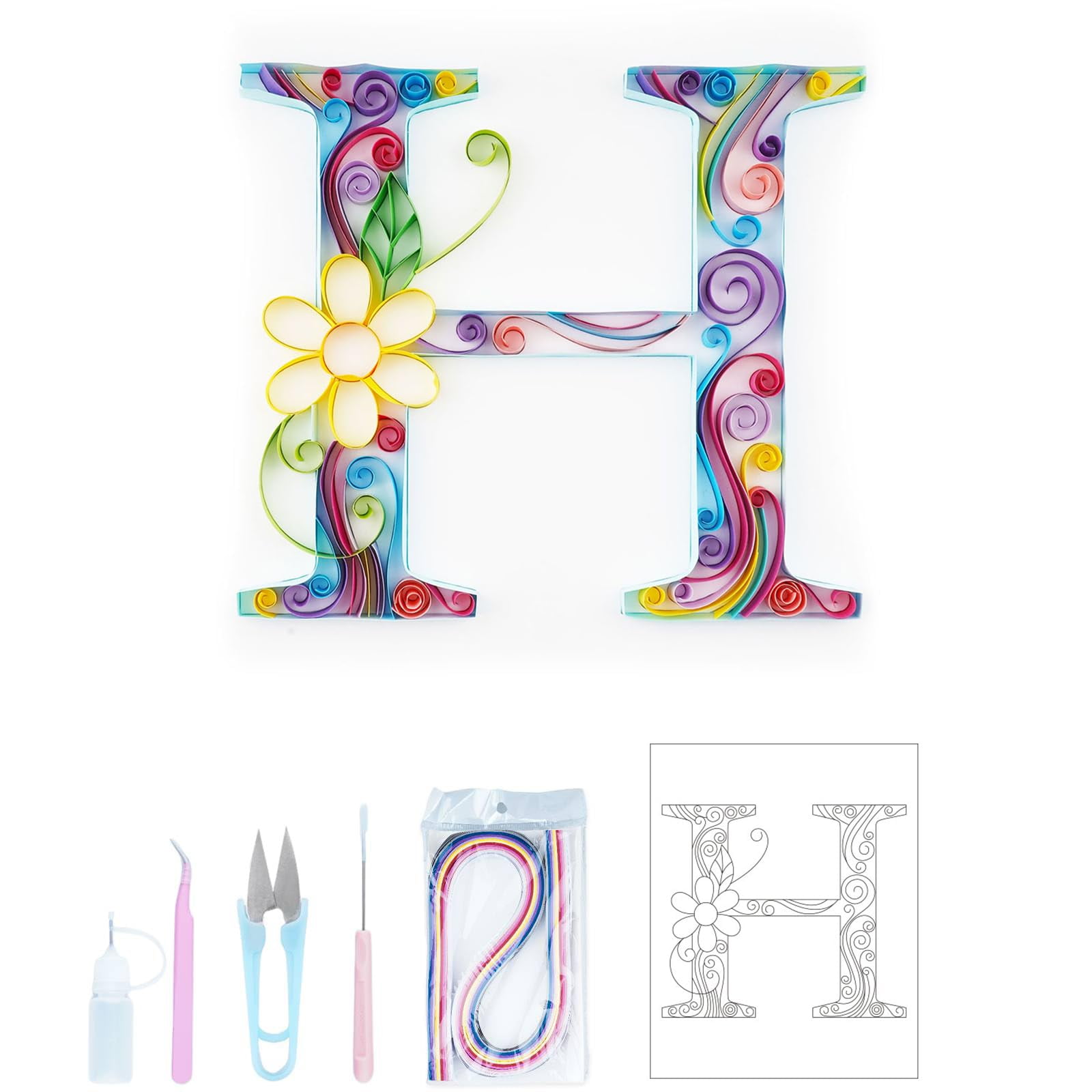 Uniquilling Quilling Paper Quilling SSF20 Kit for Adults Beginner, 8 * ...