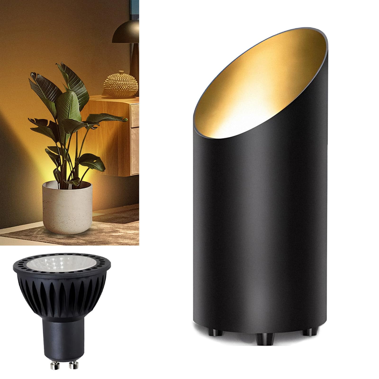 Unirence Indoor Spot Uplights Floor Uplighting Indoor Floor Light with 2700K GU10 Bulb 8W Up ...