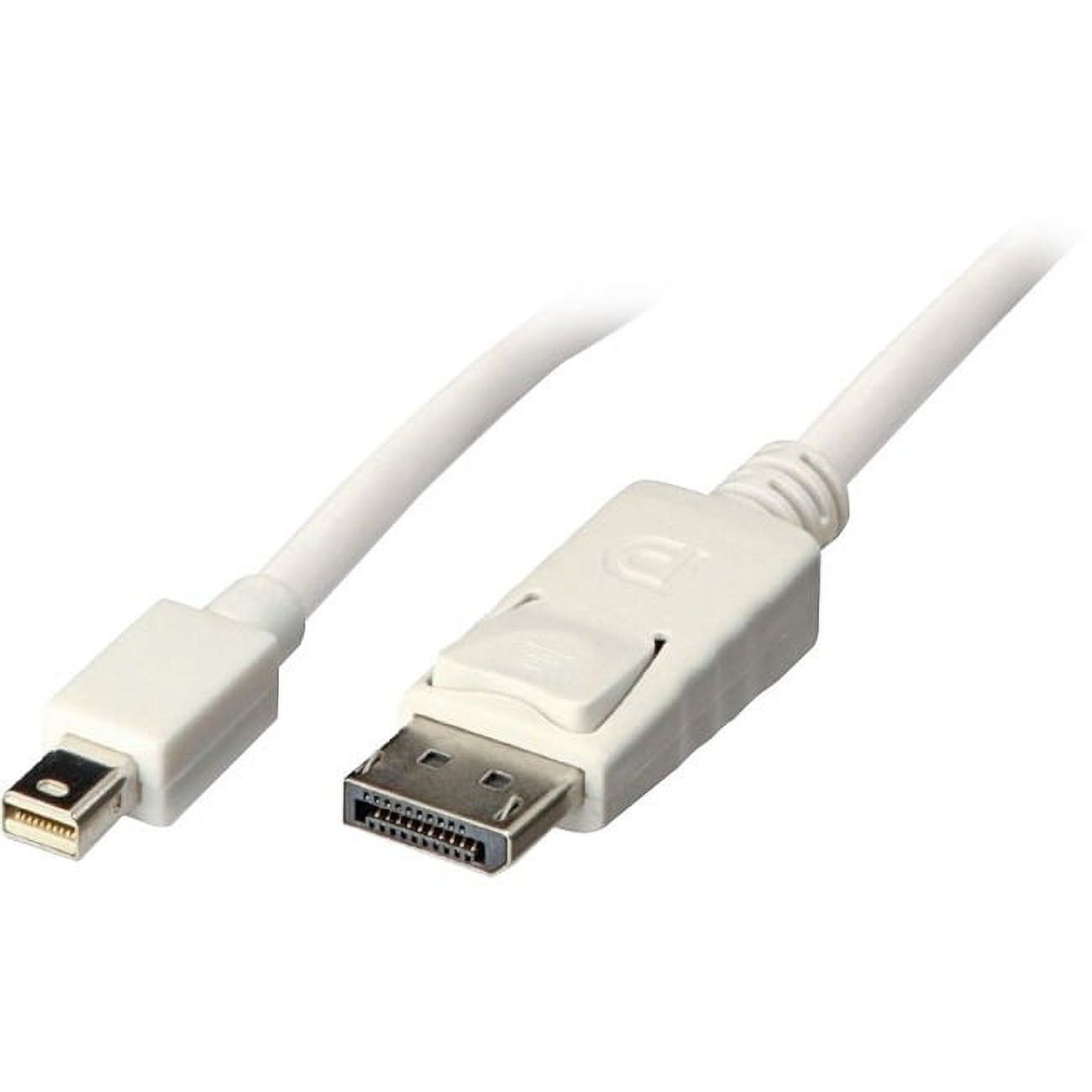 Unirise 10 ft. White Mini DisplayPort Male to Standard DisplayPort Male ...