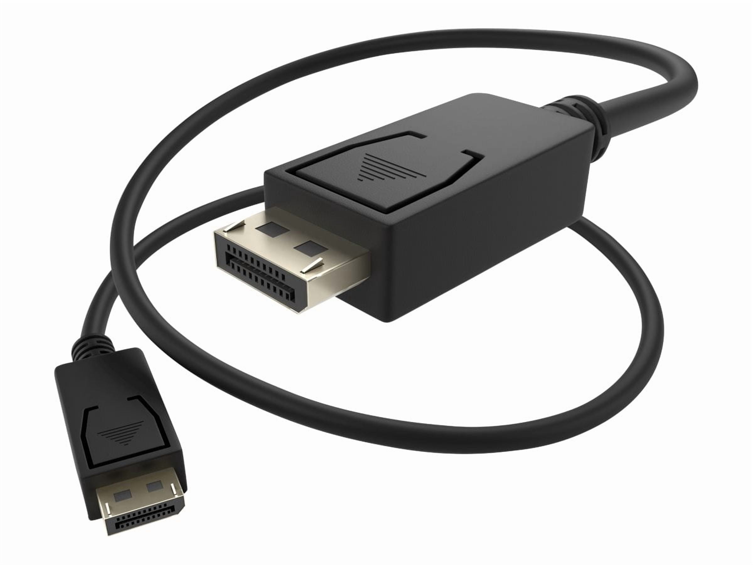 Unirise DP-06F-MM 6ft Black DisplayPort Cable M-M w/ Latches - Walmart.com