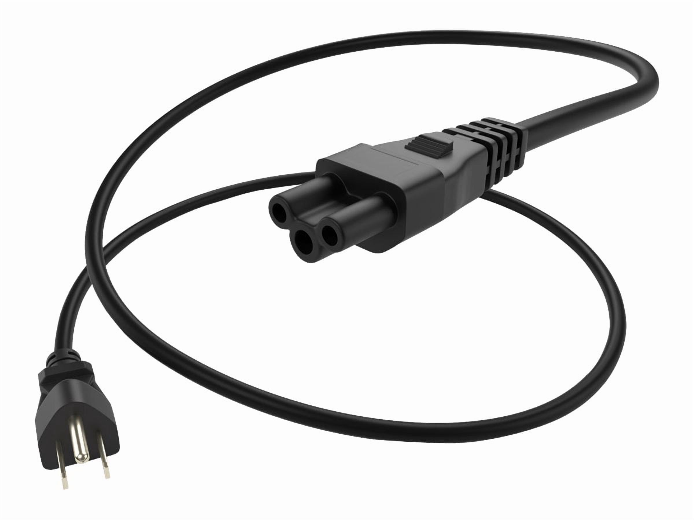 Unirise Notebook Power Cord 5/15P-C5 SJT 125V 10Amp Black Jacket 6 feet ...