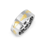 Two-Tone 14kt Gold-Plated Footprints Ring - Walmart.com