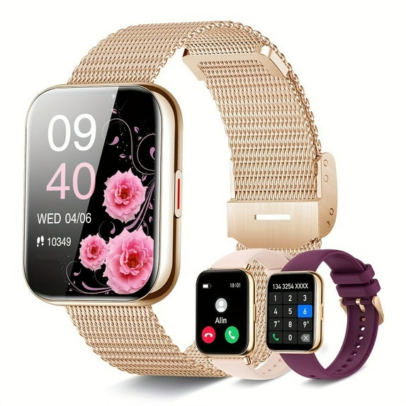 Unisex 1.69" HD Touchscreen Smart Watch, Make & Receive Calls, Voice ...