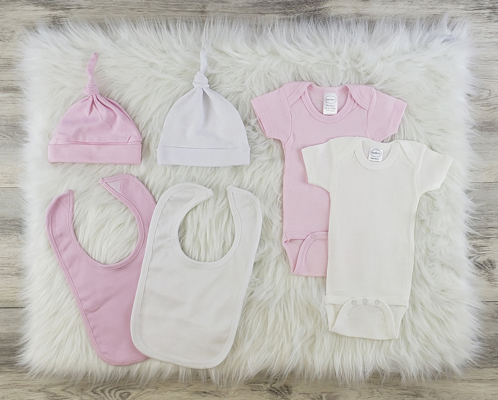 Bambini 6 Pc Layette Baby Clothes Set - Walmart.com