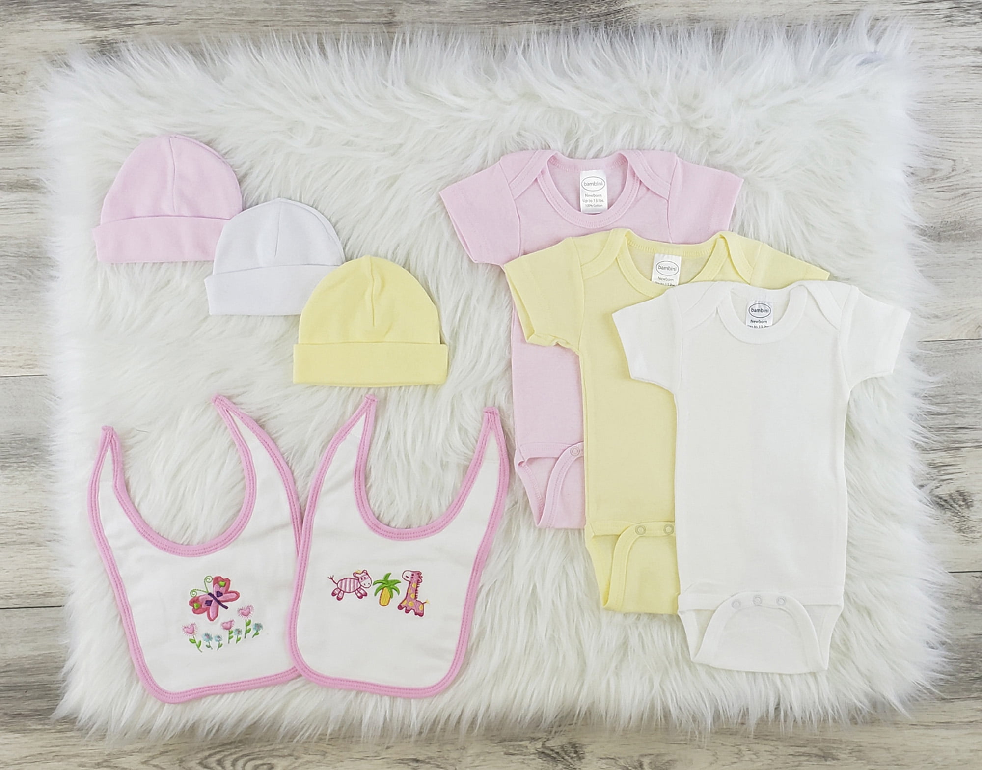 Unisex 100% Cotton 8 Pc Layette Baby Clothes Set Newborn - Walmart.com