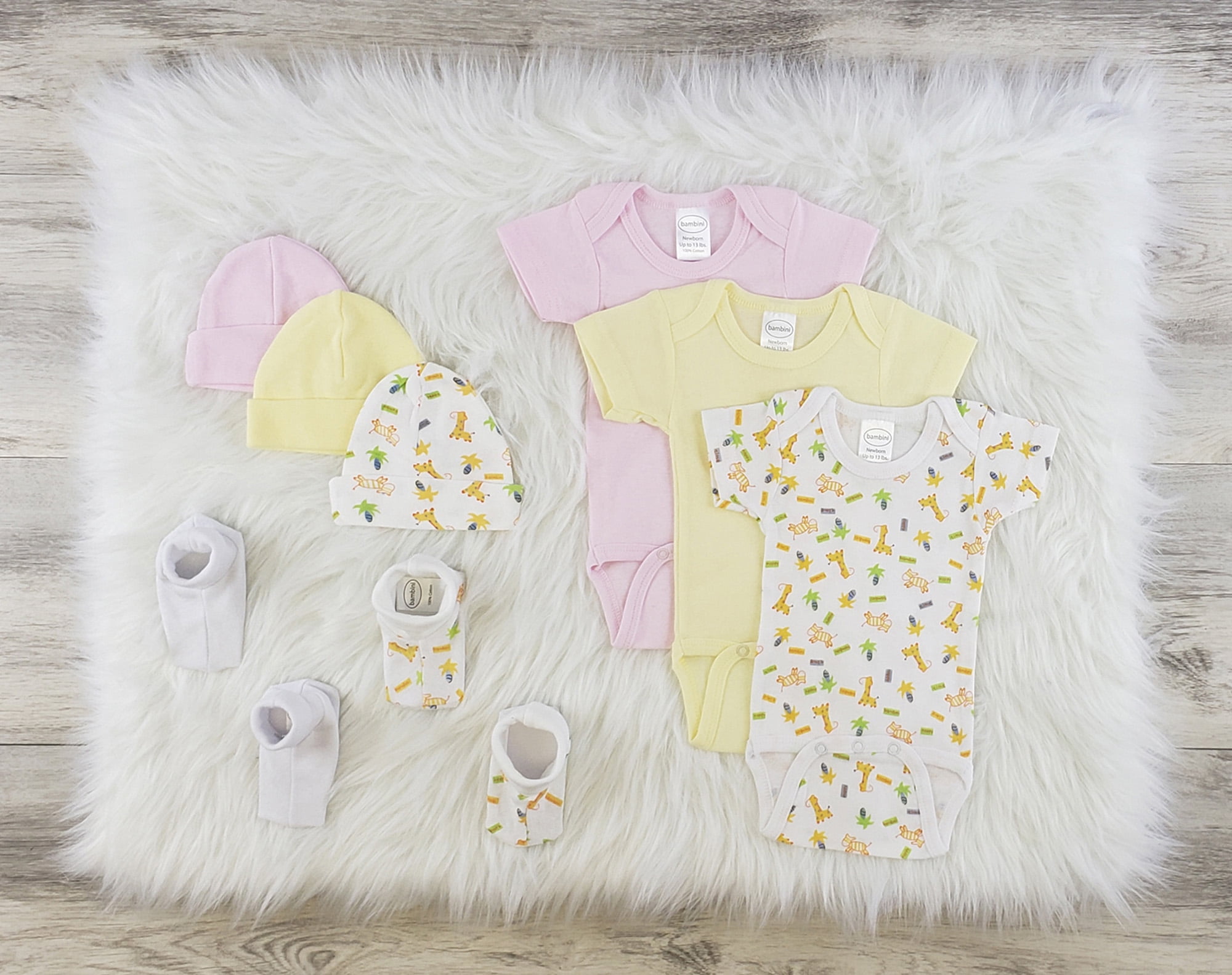 Bambini 9 Pc Layette Baby Clothes Set - Walmart.com