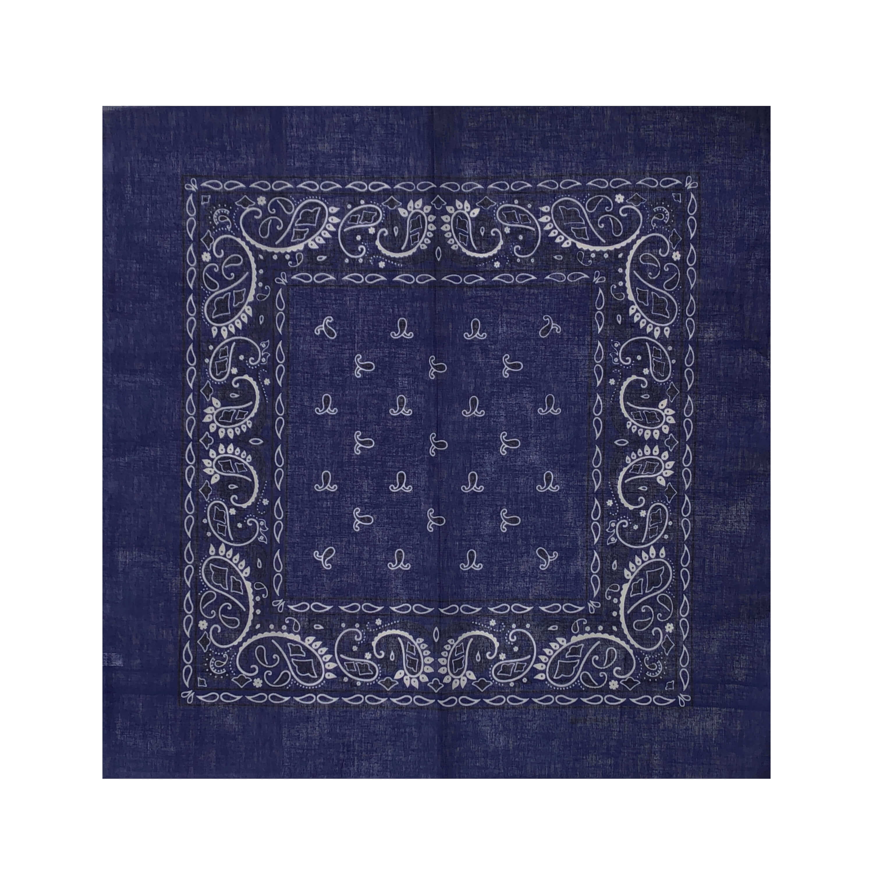 Unisex 100% Cotton Multi-Purpose Bandana Head Wrap Multi-Packs, Blue, 1 ...