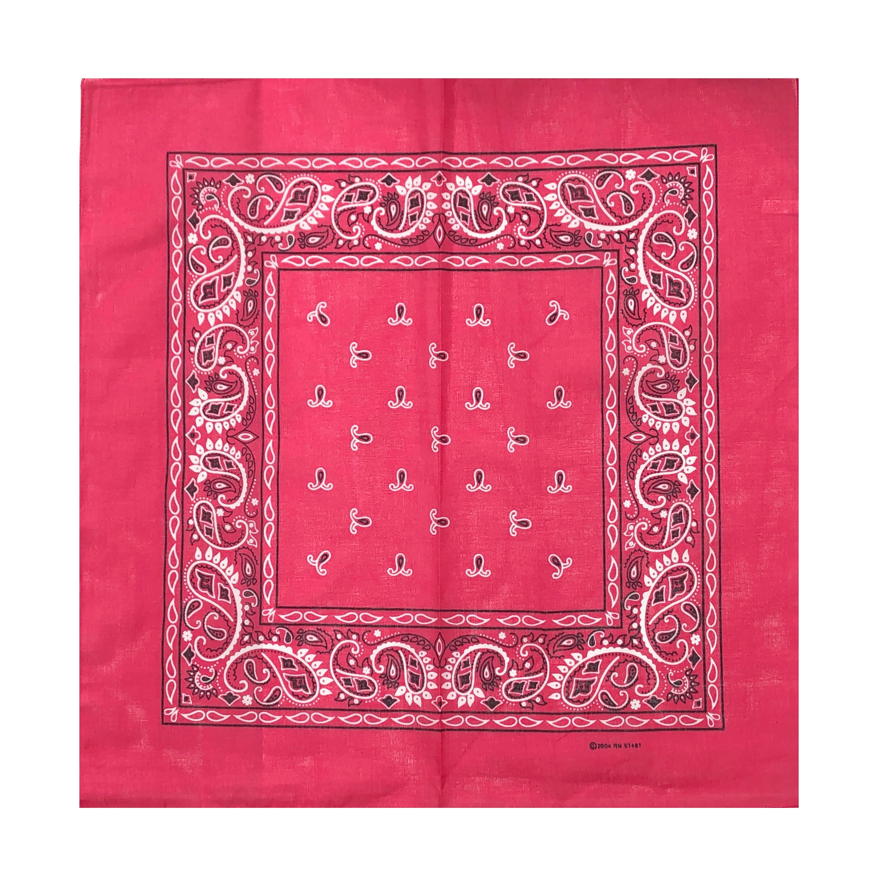 Unisex 100% Cotton Multi-Purpose Bandana Head Wrap Multi-Packs, Fuchsia ...