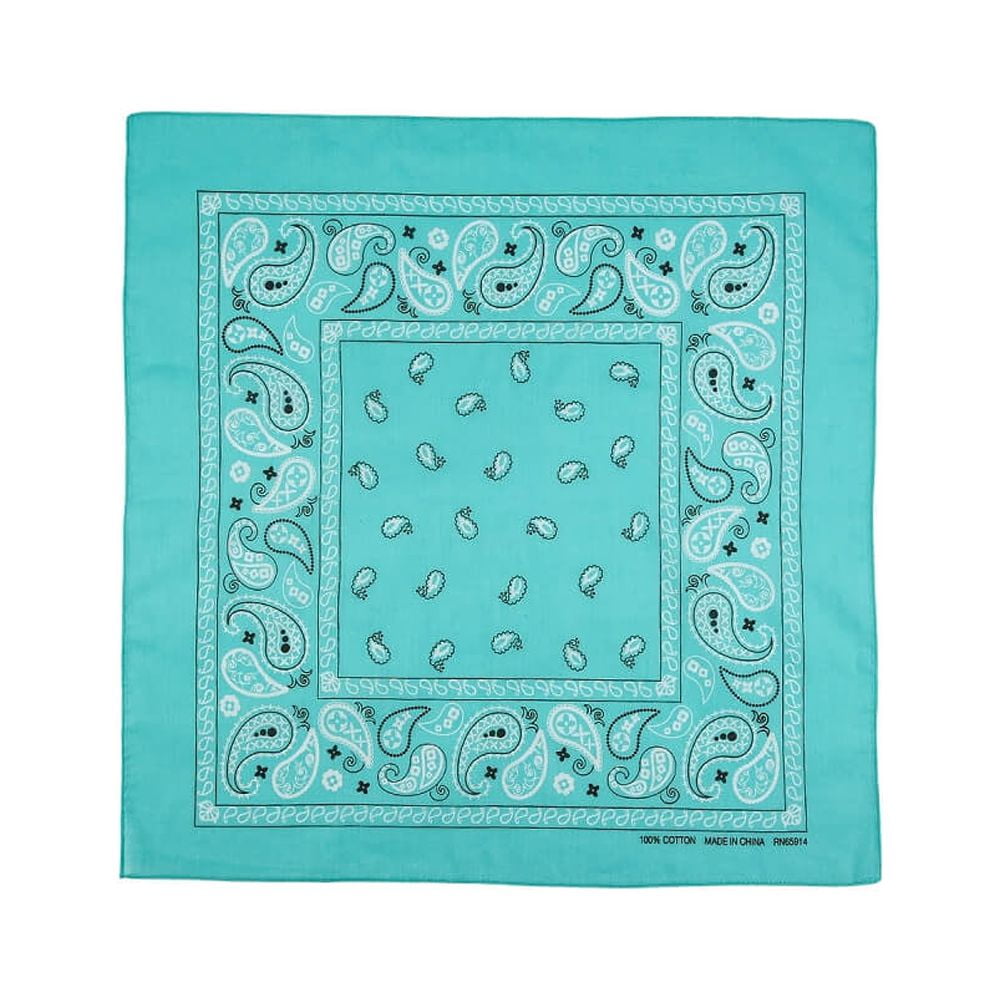 Unisex 100% Cotton Multi-Purpose Bandana Head Wrap Multi-Packs, Mint ...