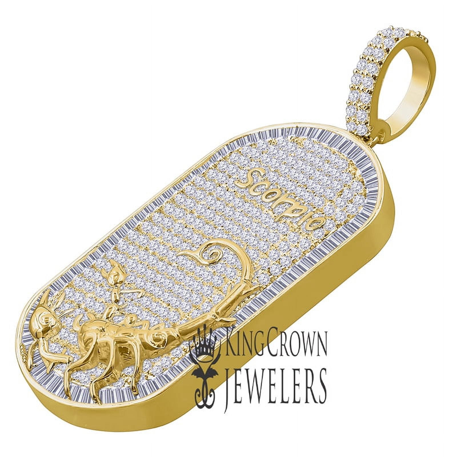 Unisex 14K Yellow Gold Finish Scorpio Zodiac Sign Astrology Horoscope ...