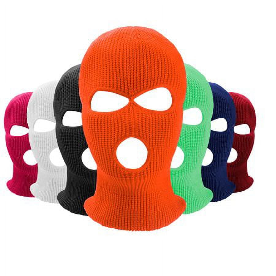 Unisex 3 Hole Full Face Mask Ski Mask,Winter Cap Knitted Face Mask ...
