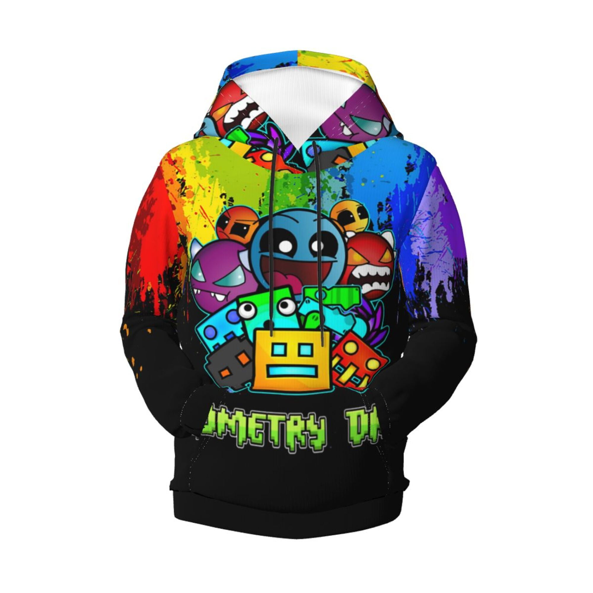 Unisex 3D Printed Geometry Dash Hoodie Fashion Novelty Pullover ...