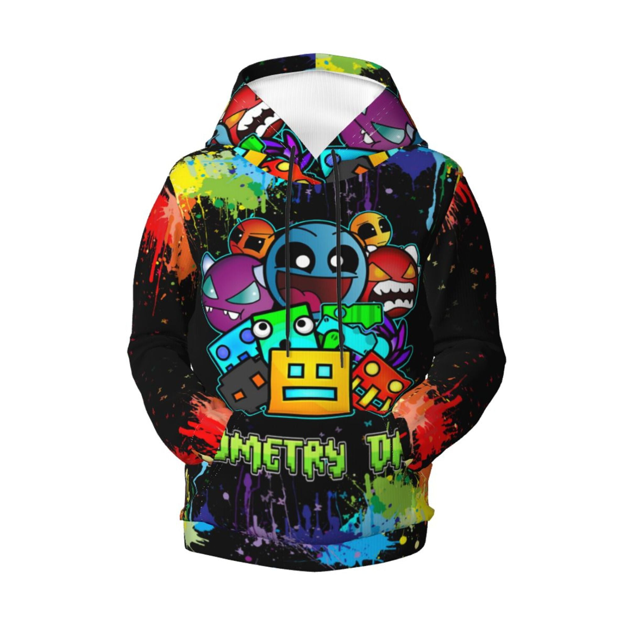 Unisex 3D Printed Geometry Dash Hoodie Fashion Novelty Pullover ...