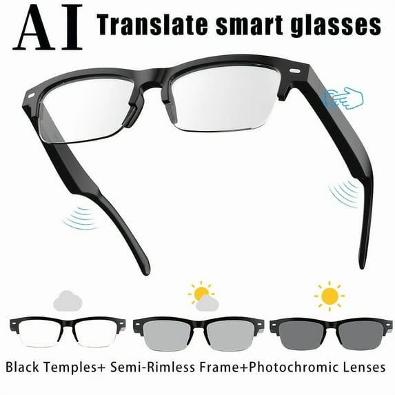 Unisex AI Smart Glasses - GPT-Powered, 164-Language Translation ...