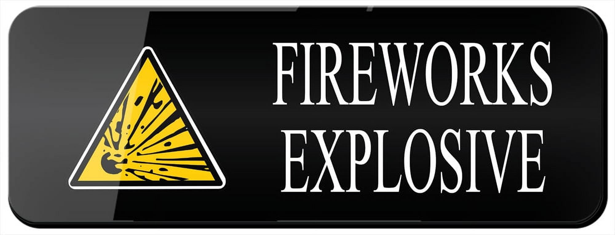 Unisex Acrylic Sign Fireworks Explosive Comes With Graphical Symbols ...