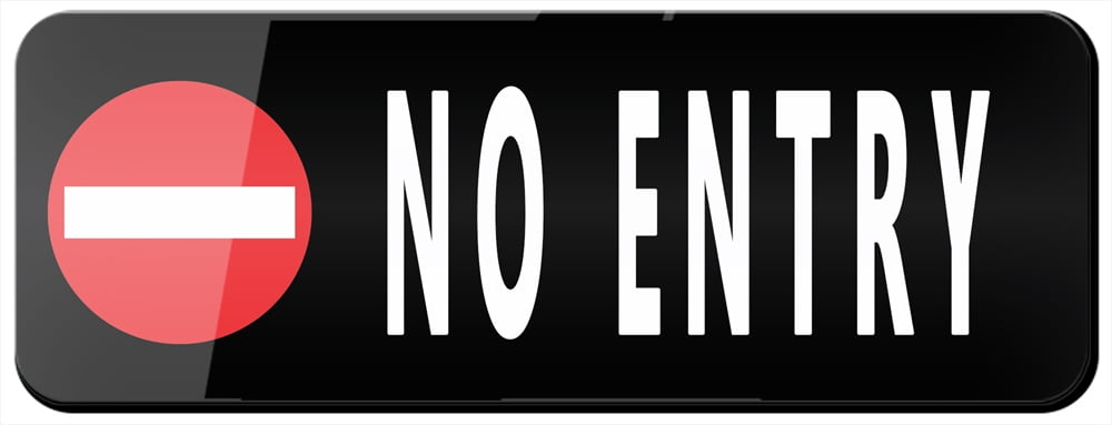 Unisex Acrylic Sign No Entry Comes With Graphical Symbols And Strong ...