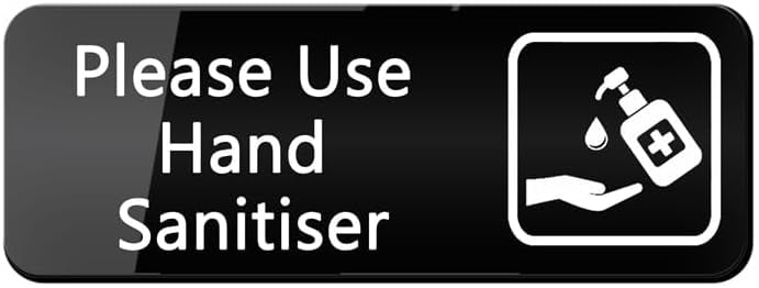 Unisex Acrylic Sign - Please Use Hand Sanitiser - Comes With Graphical ...