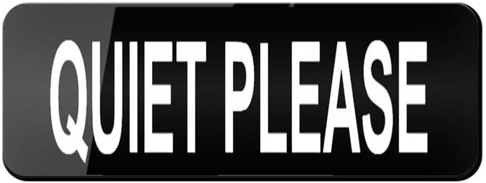Unisex Acrylic Sign - Quiet Please - Comes With Graphical Symbols And ...