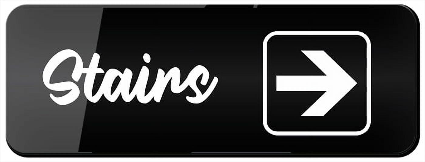 Unisex Acrylic Sign Stairs With Right Arrow Comes With Graphical ...