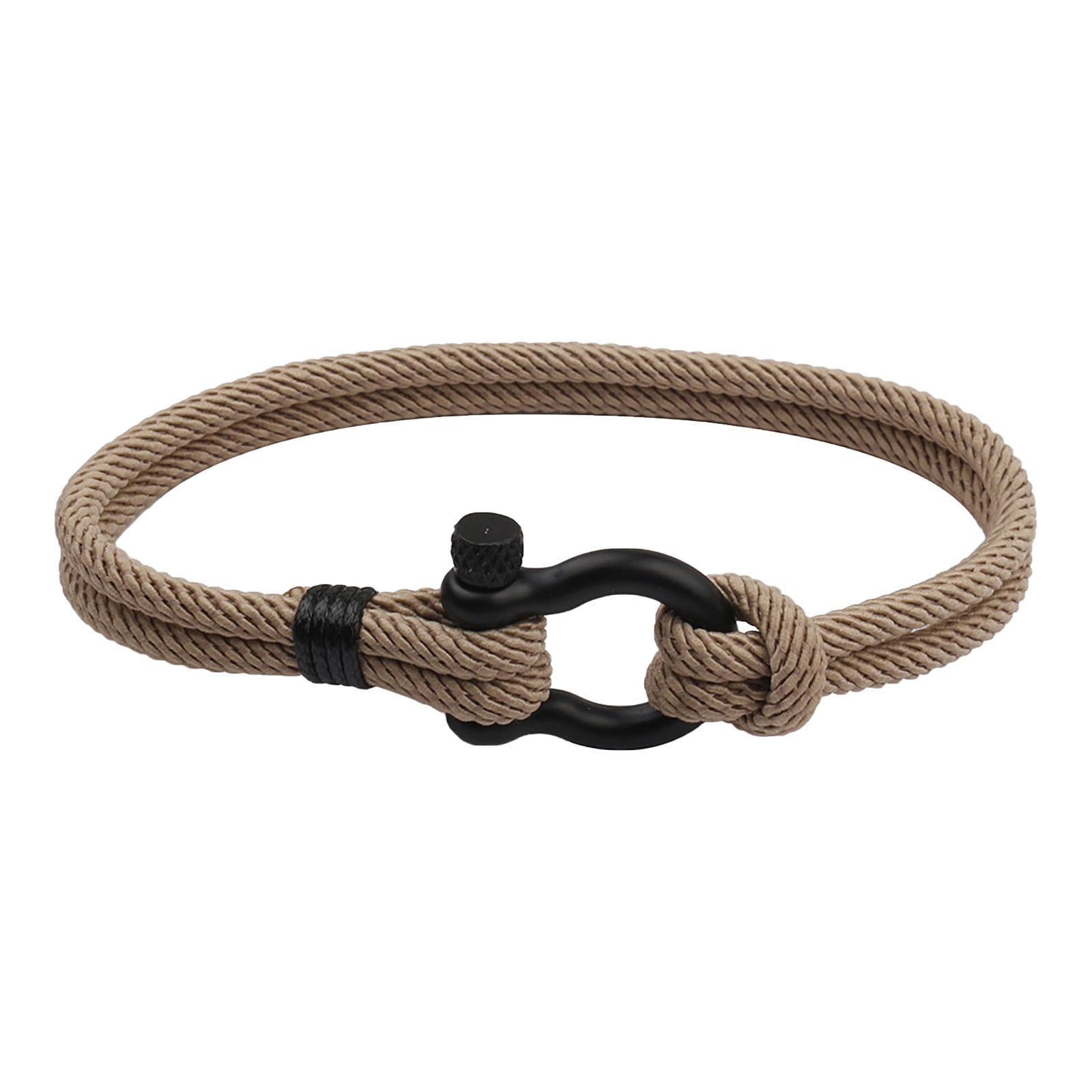 Unisex Adjustable Milan Cord Rope Wrap Bracelet for Men and Women Stainless Steel Bow shaped Buckle Beach Milan Line Bracelet Couple Bracelet Walmart
