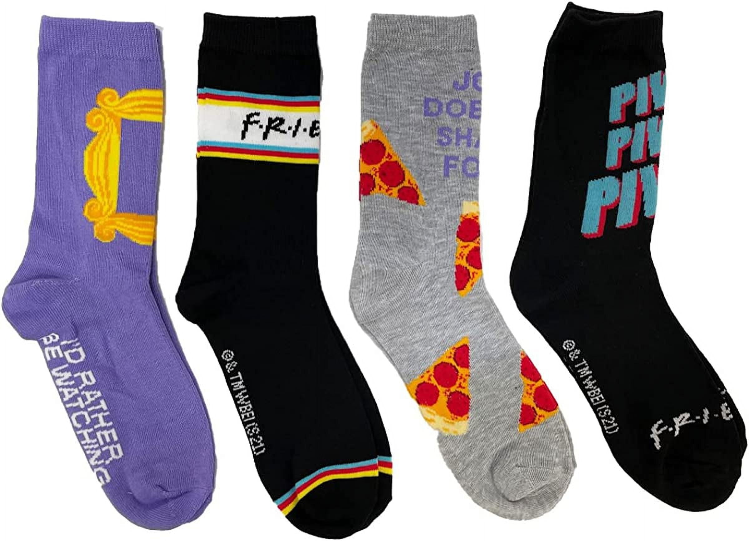 Unisex Adult 4-Pack Friends Pivot Crew Socks - Walmart.com