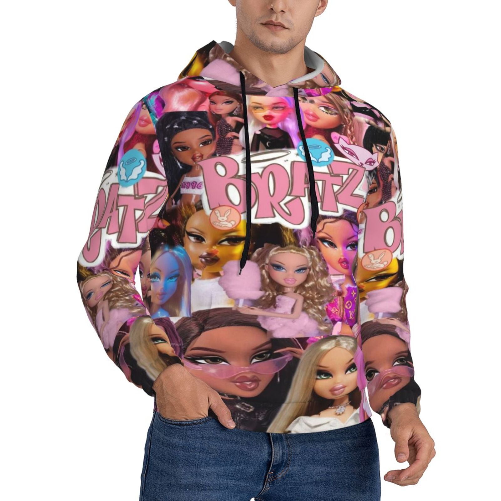 Unisex Adult Brat-z Hoodie with Pocket Cartoon Printed Pullover Hooded ...