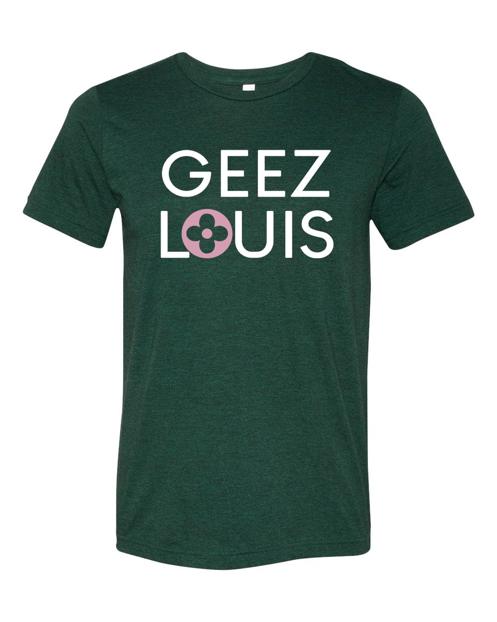 Unisex Adult Fit Geez Louis Short Sleeve T-shirt-Emerald Triblend-xxl ...