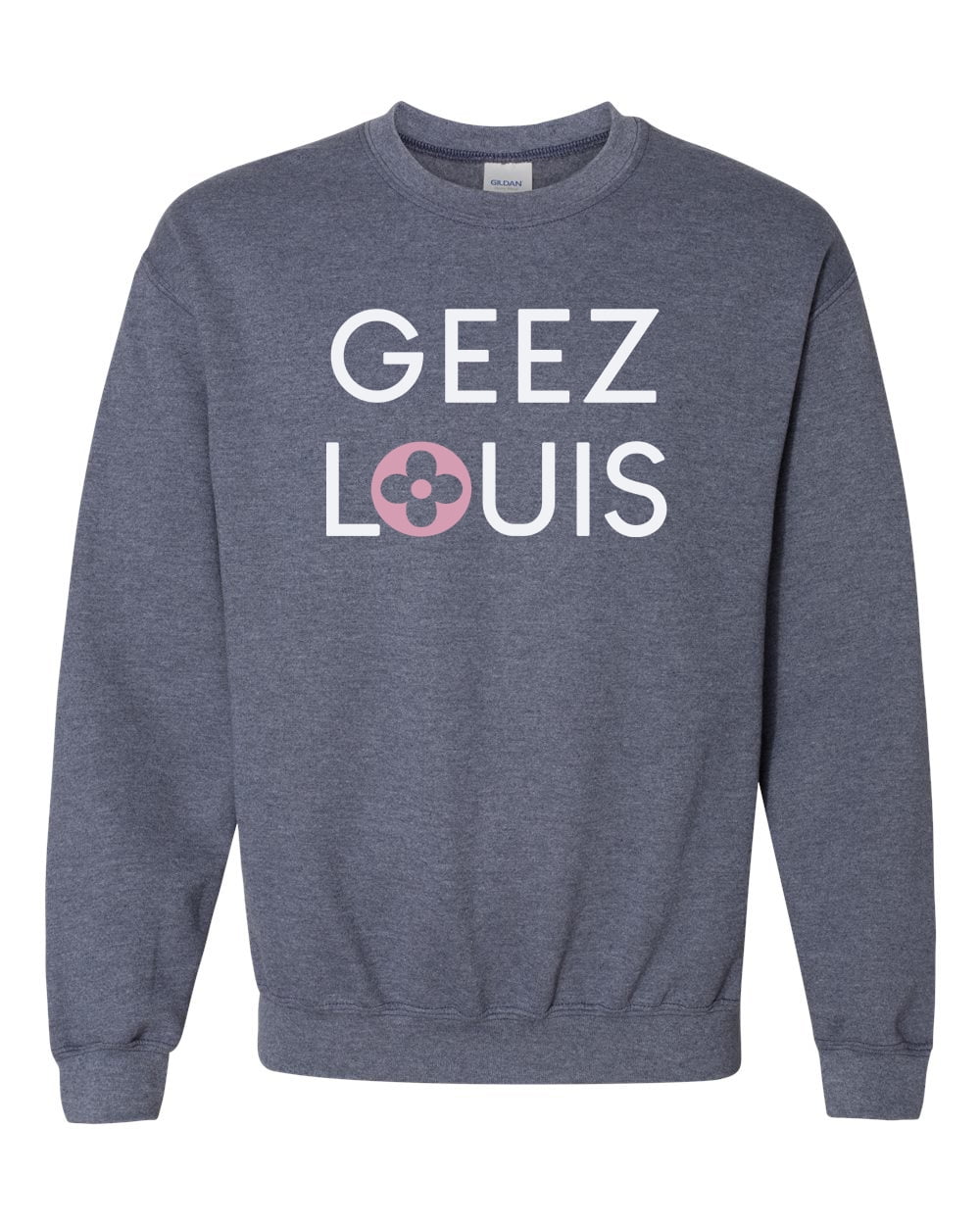 Unisex Adult Geez Louis Crew Neck Sweatshirt-Navy-xl - Walmart.com