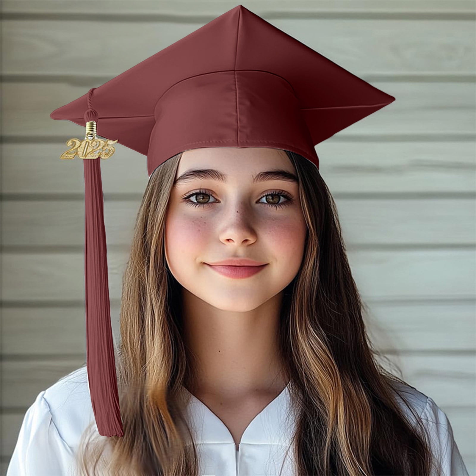 Unisex Adult Matte Graduation Cap with 2025 Tassel Year Charm for High ...