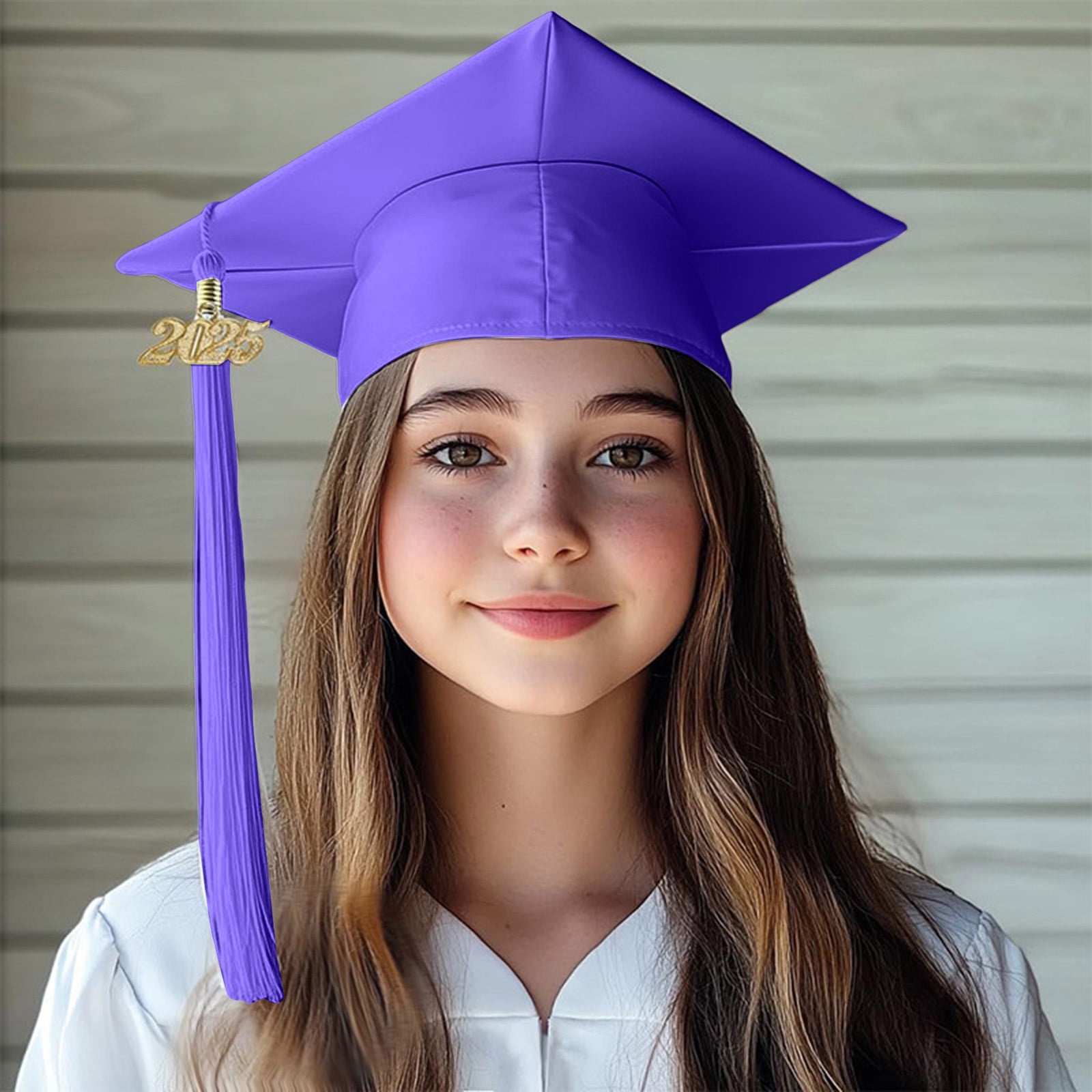 Unisex Adult Matte Graduation Cap with 2025 Tassel Year Charm for High ...