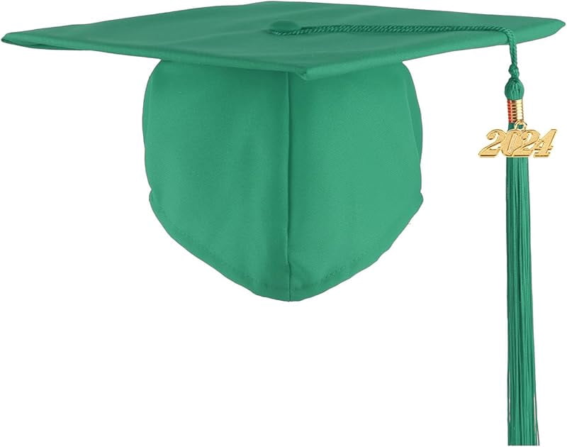 Unisex Adult Matte Graduation Cap with Tassel 2025/2024/2023 for High ...