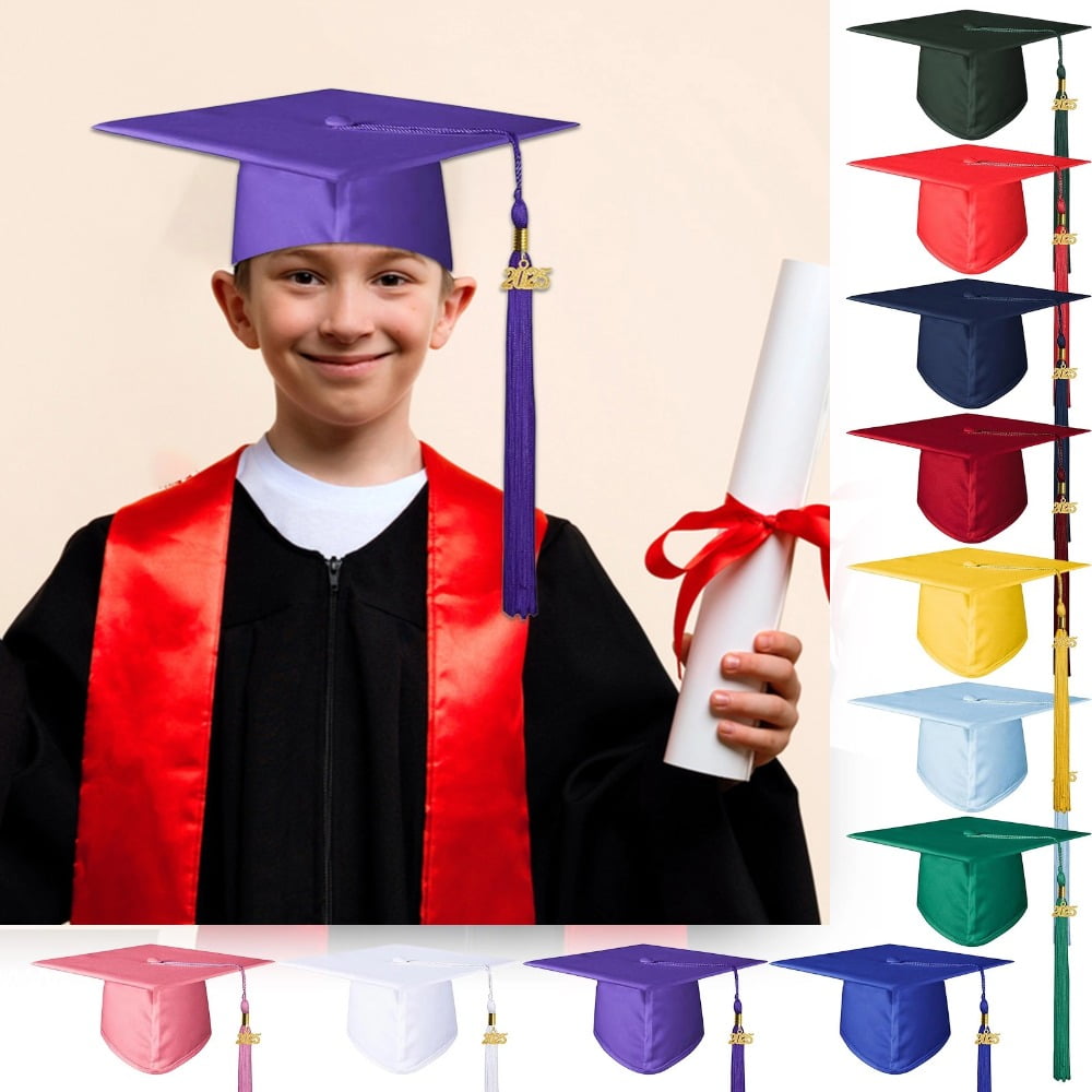Unisex Adult Matte Graduation Hat & Graduation Cap with 2025 Tassel ...