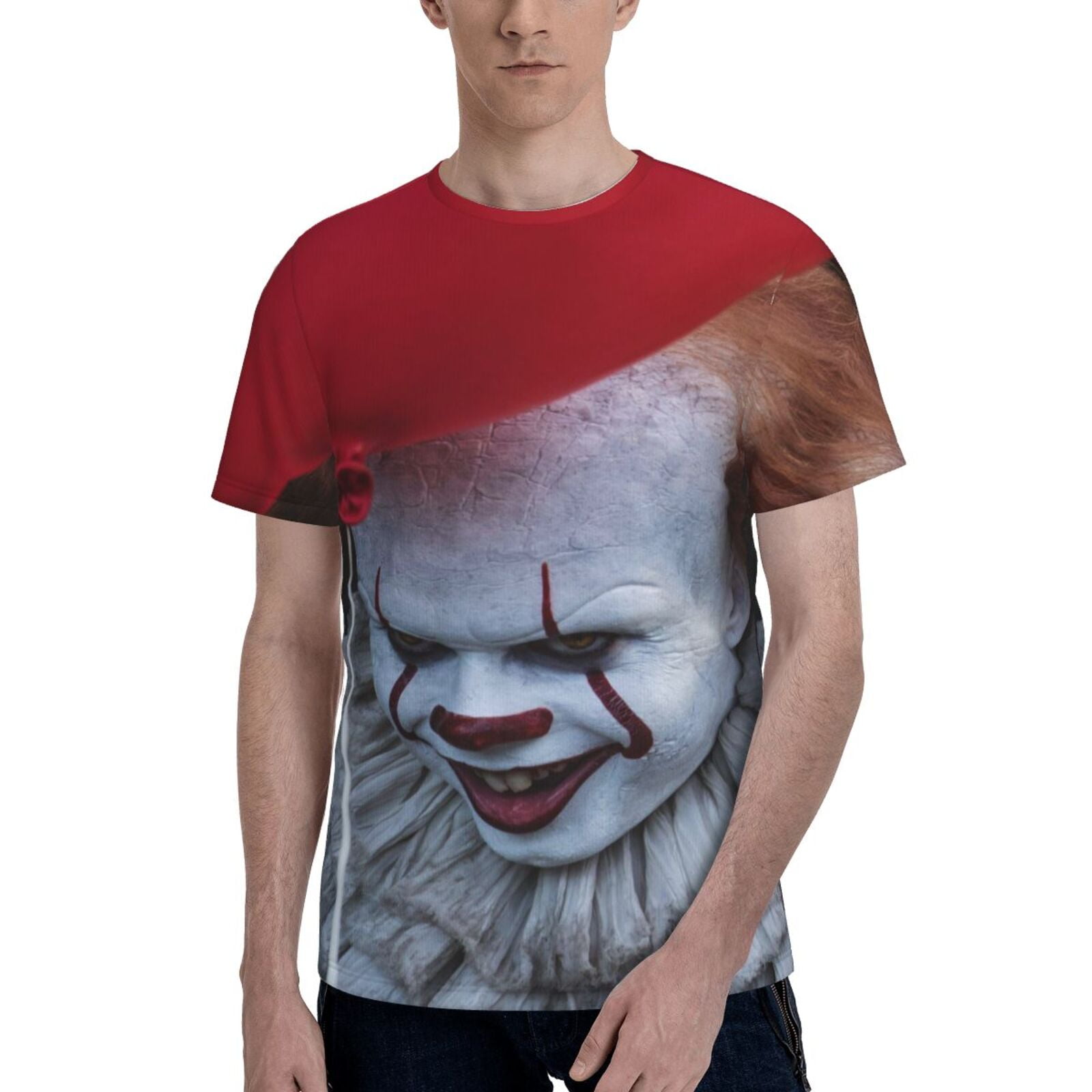 Unisex Adult Pennywise T Shirts 3D Printed Short Sleeve Tops Costume ...