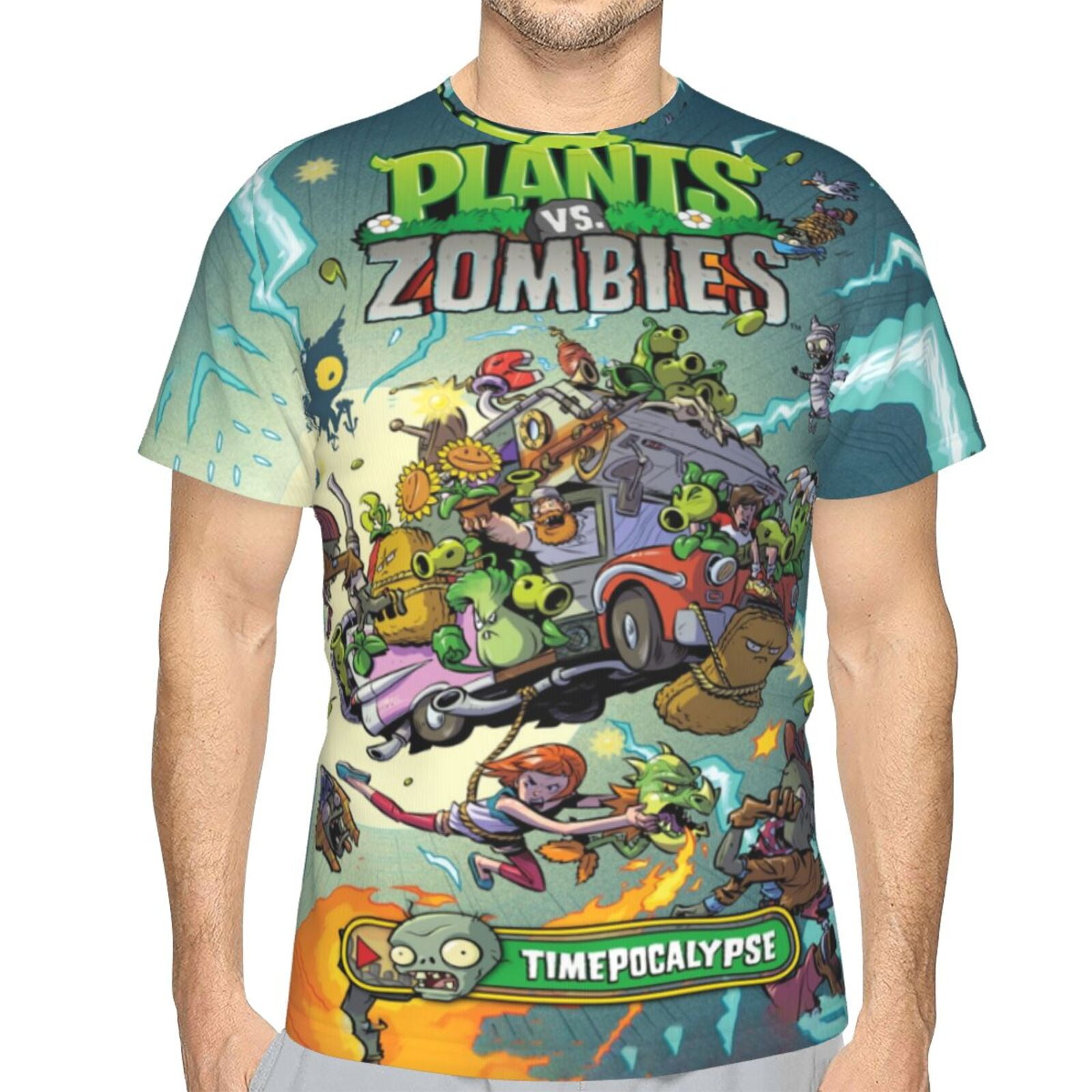 Unisex Adult Plants vs Zombi-e T-Shirts, 3D Graphic Novelty Shirts ...