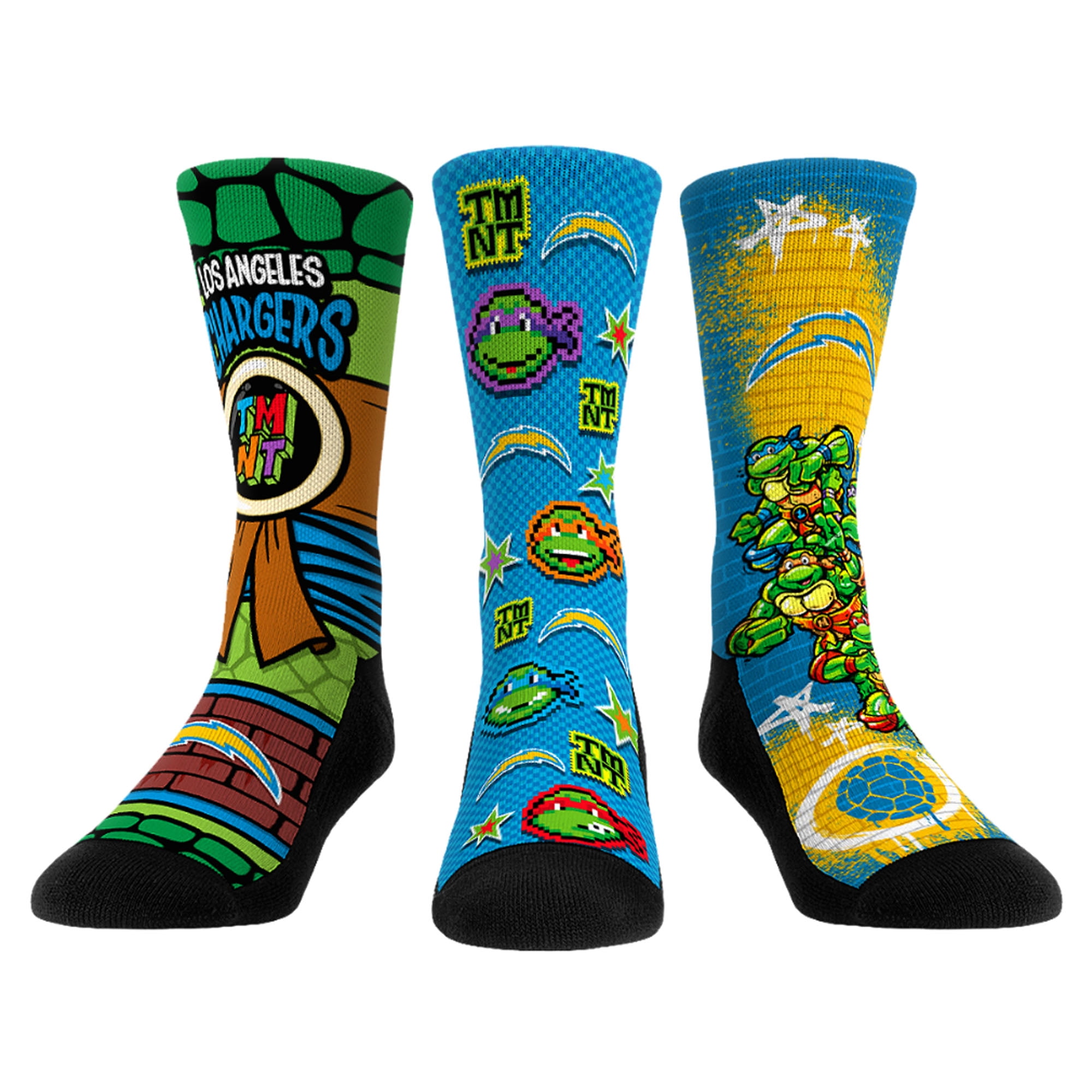 Unisex Adult Rock Em Socks Powder Blue Los Angeles Chargers TMNT Three ...