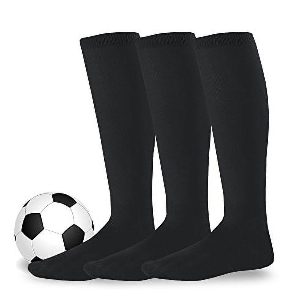 Teehee Unisex Athletic Padded Soccer Socks, 3 Pair Pack, Size 9-11 ...