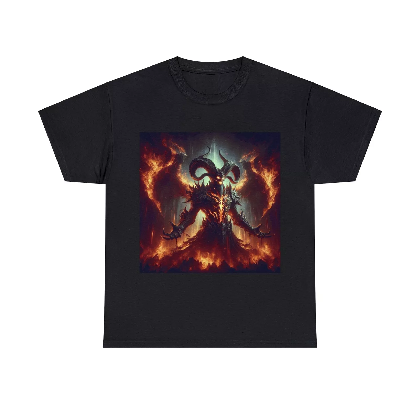 Unisex Adult T Shirt Demon Devil Horror Dark Fantasy Art Tee Metal ...