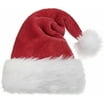 "16"" Traditional Red and White Plush Santa Hat - Adult Size for Christmas" - Walmart.com