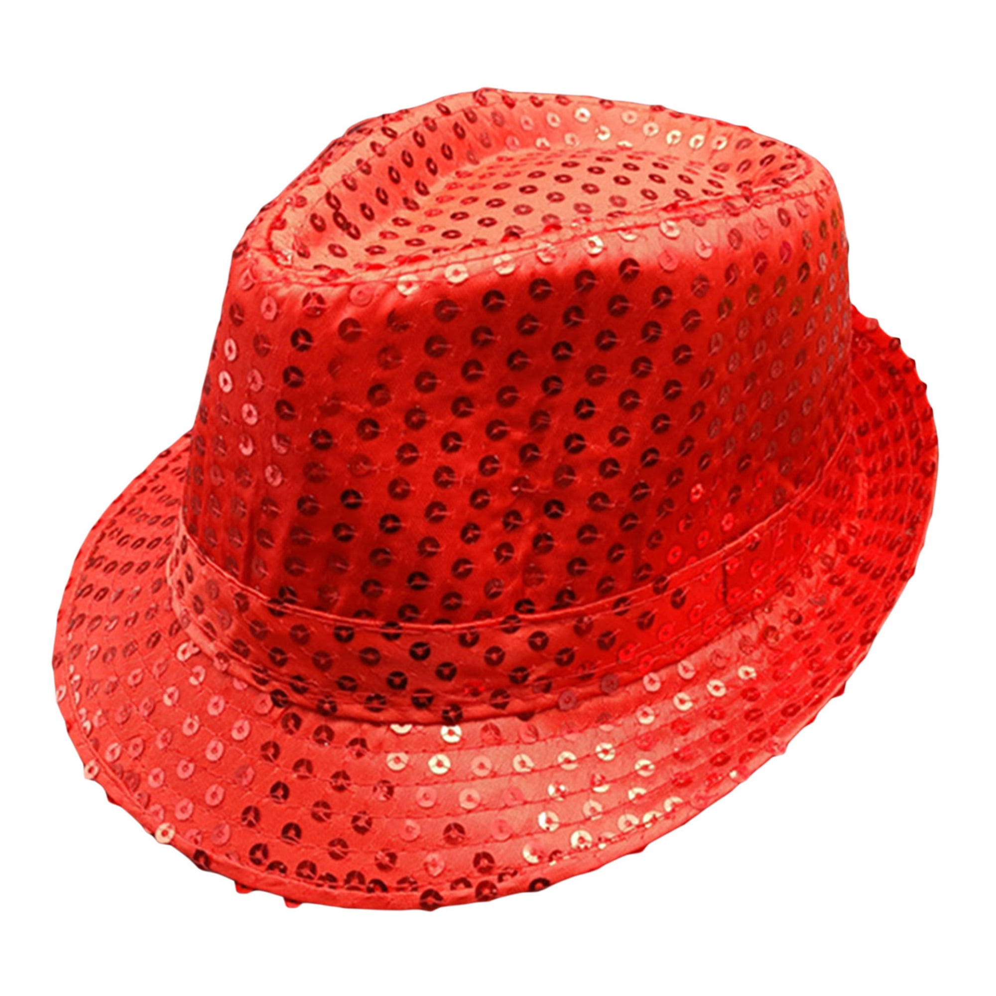 Unisex Adults Jazz Hat for Women and Men, Sequins Stage Dance ...