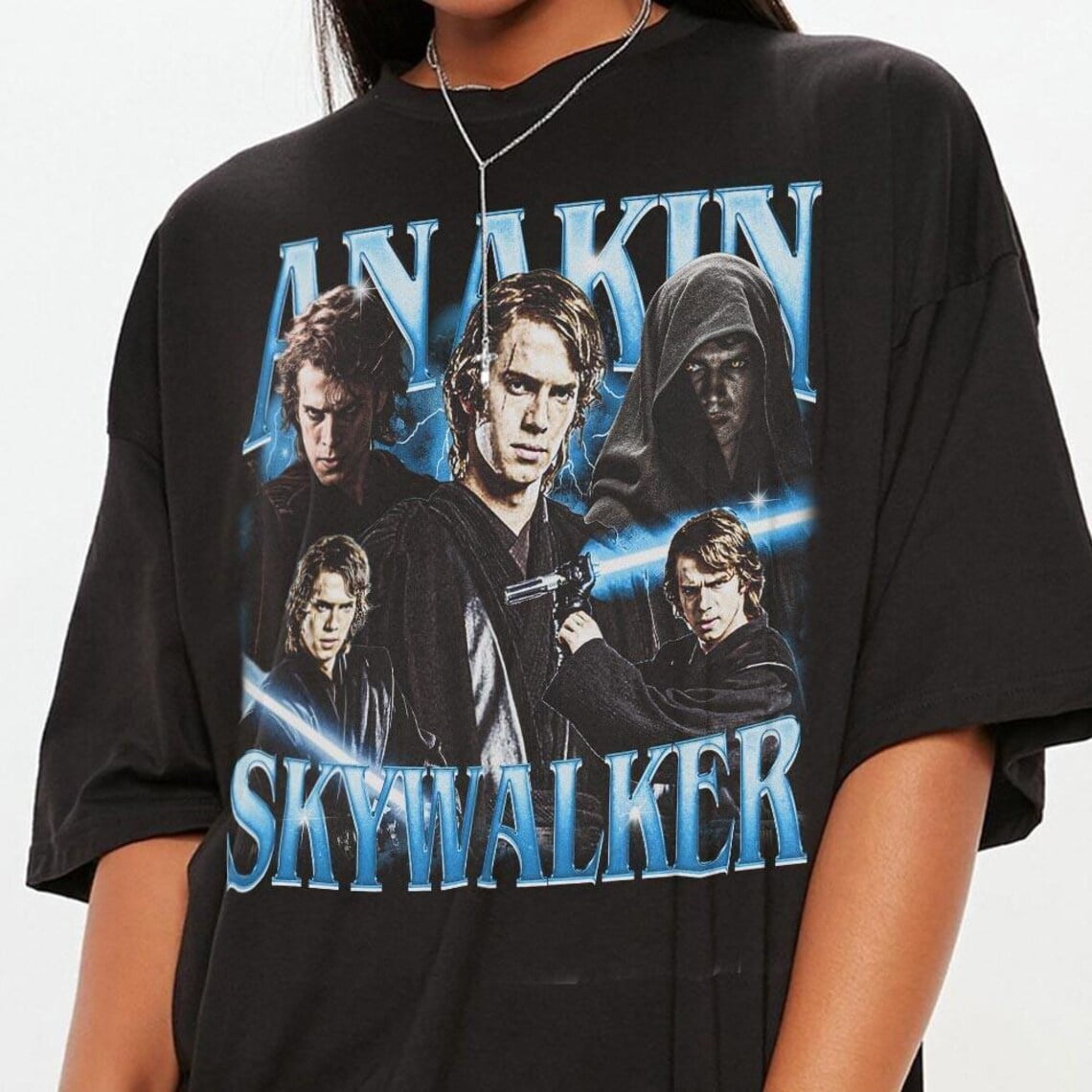 Unisex Anakin Skywalker Classic Vintage 90s Bootleg Theme T-shirt Retro ...