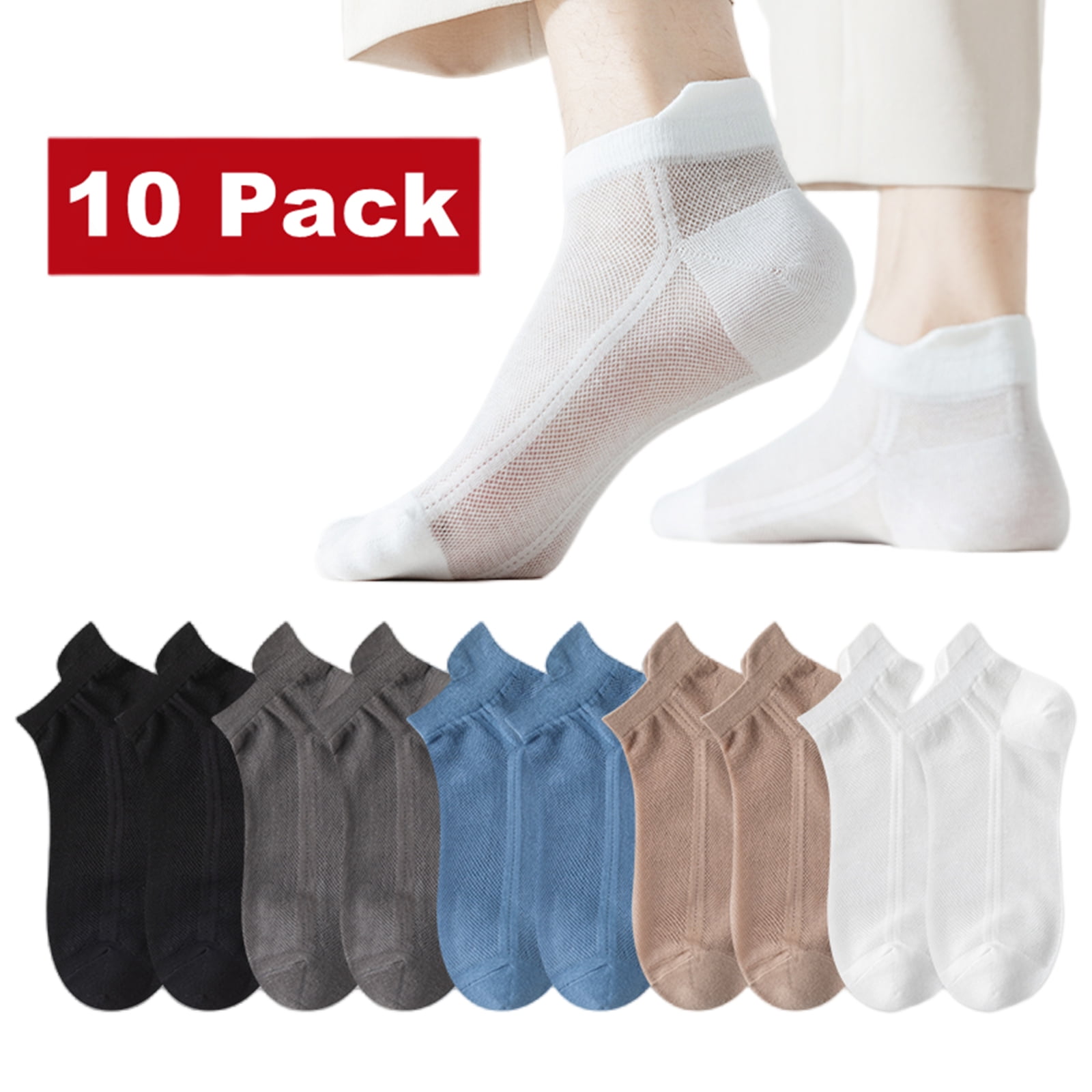 svlftecon Unisex Ultra Thin Breathable Athletic Ankle Socks ...