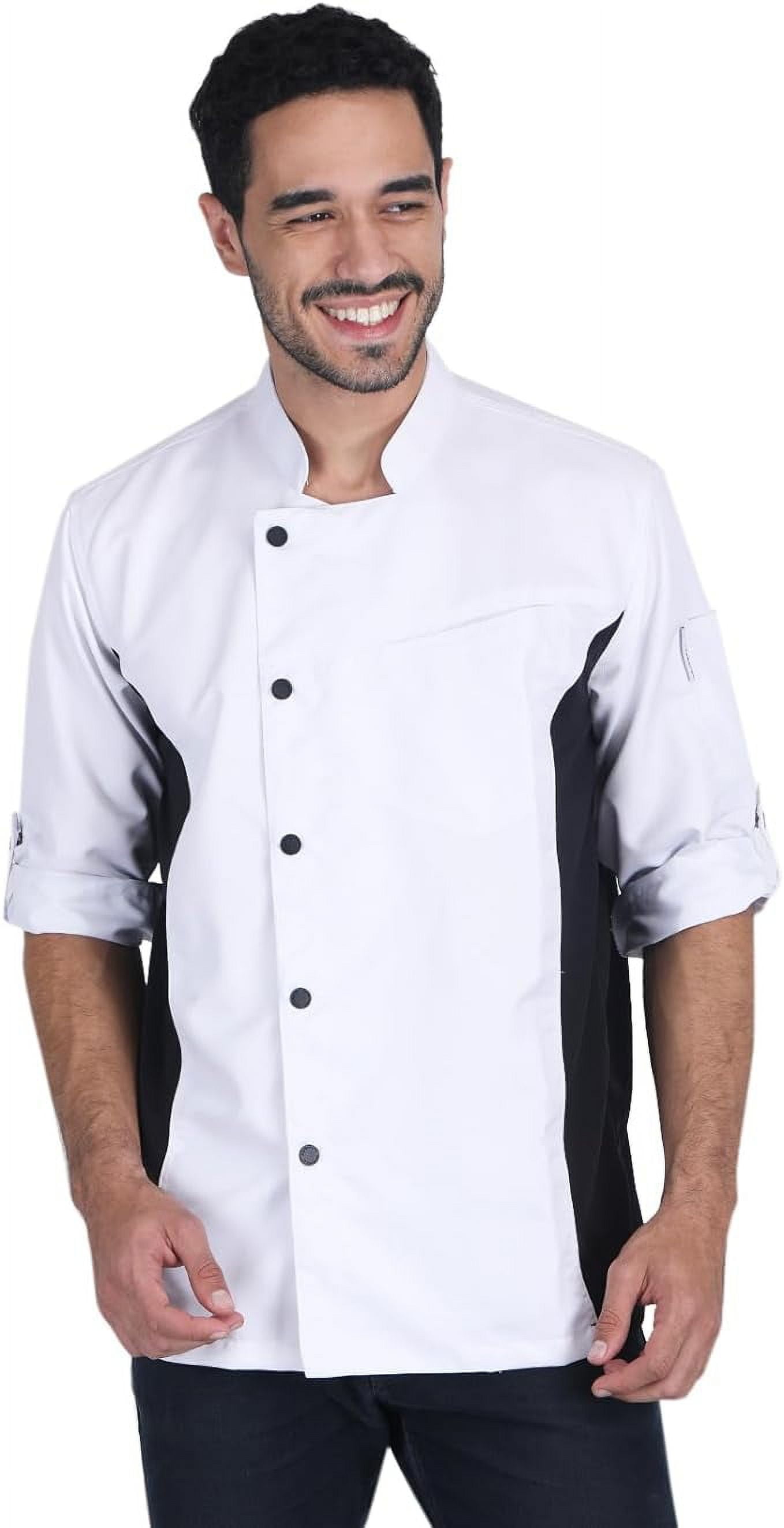 Unisex Asymmetrical White Color Chef Coat Jacket with Side mesh for All ...