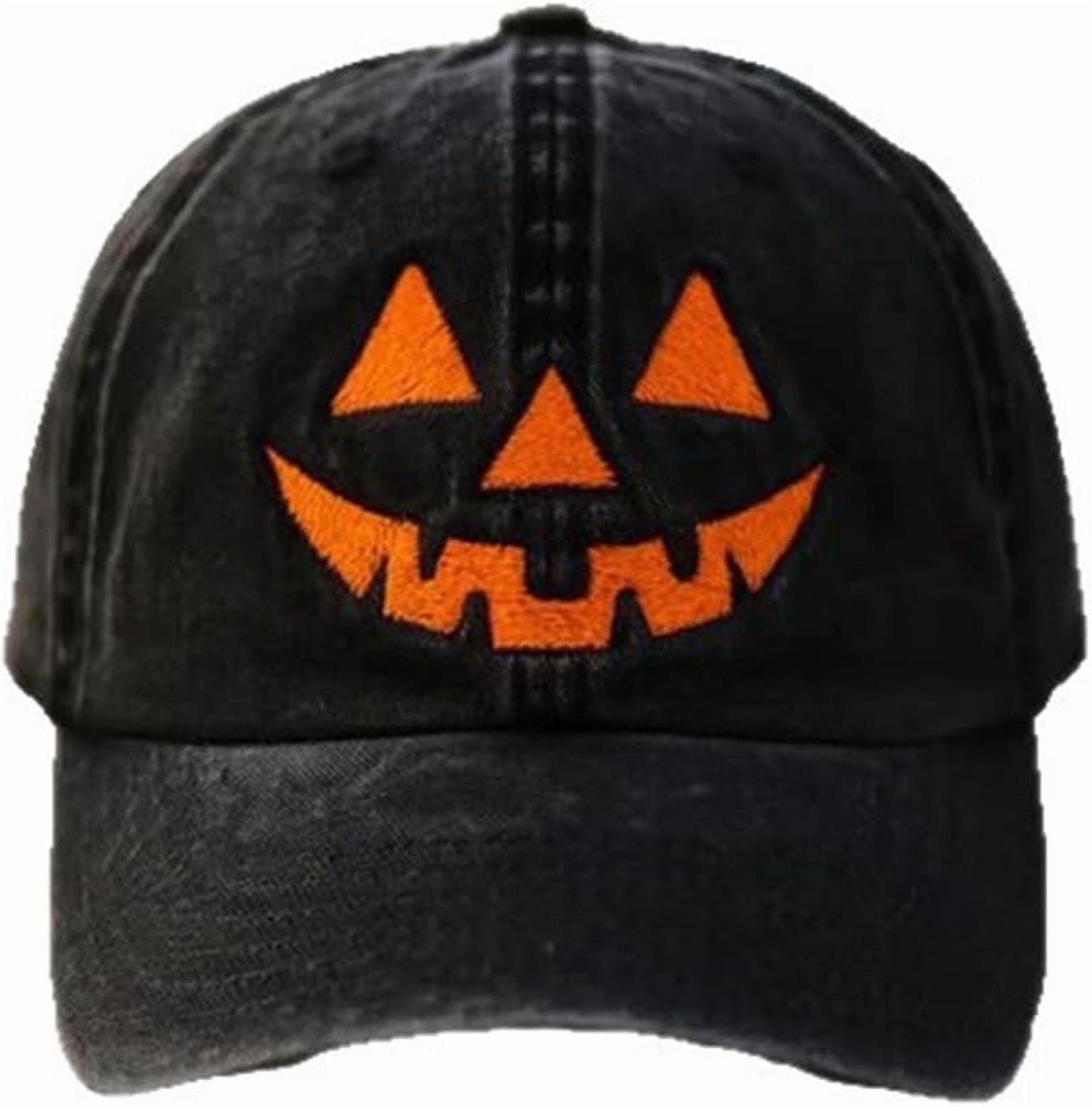 Unisex Autumn Halloween Pumpkin Face Baseball Hat,Jacko lantern Pumpkin ...
