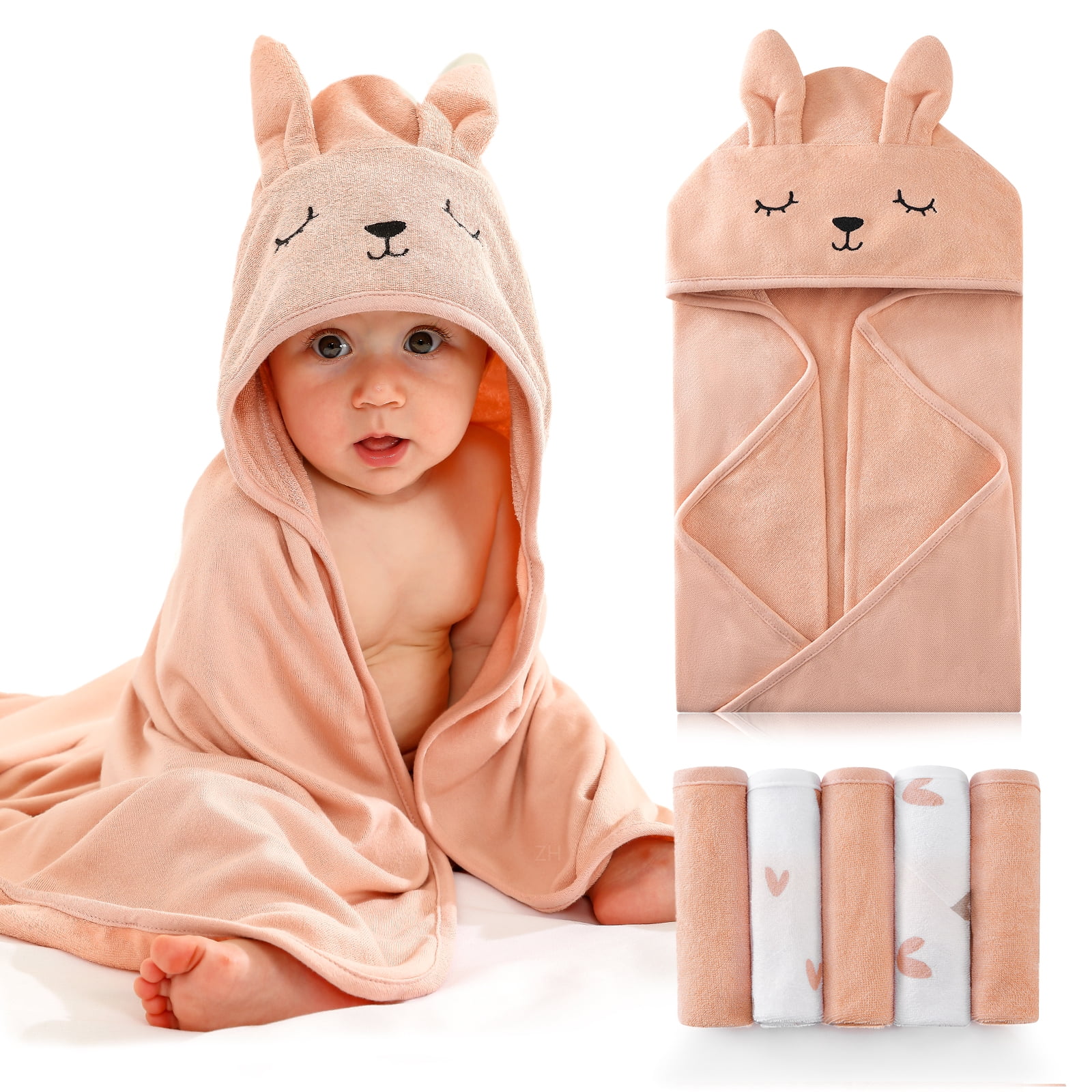 Unisex Baby Cotton Hooded Towel for Baby, Toddler, Infant - Ultra ...
