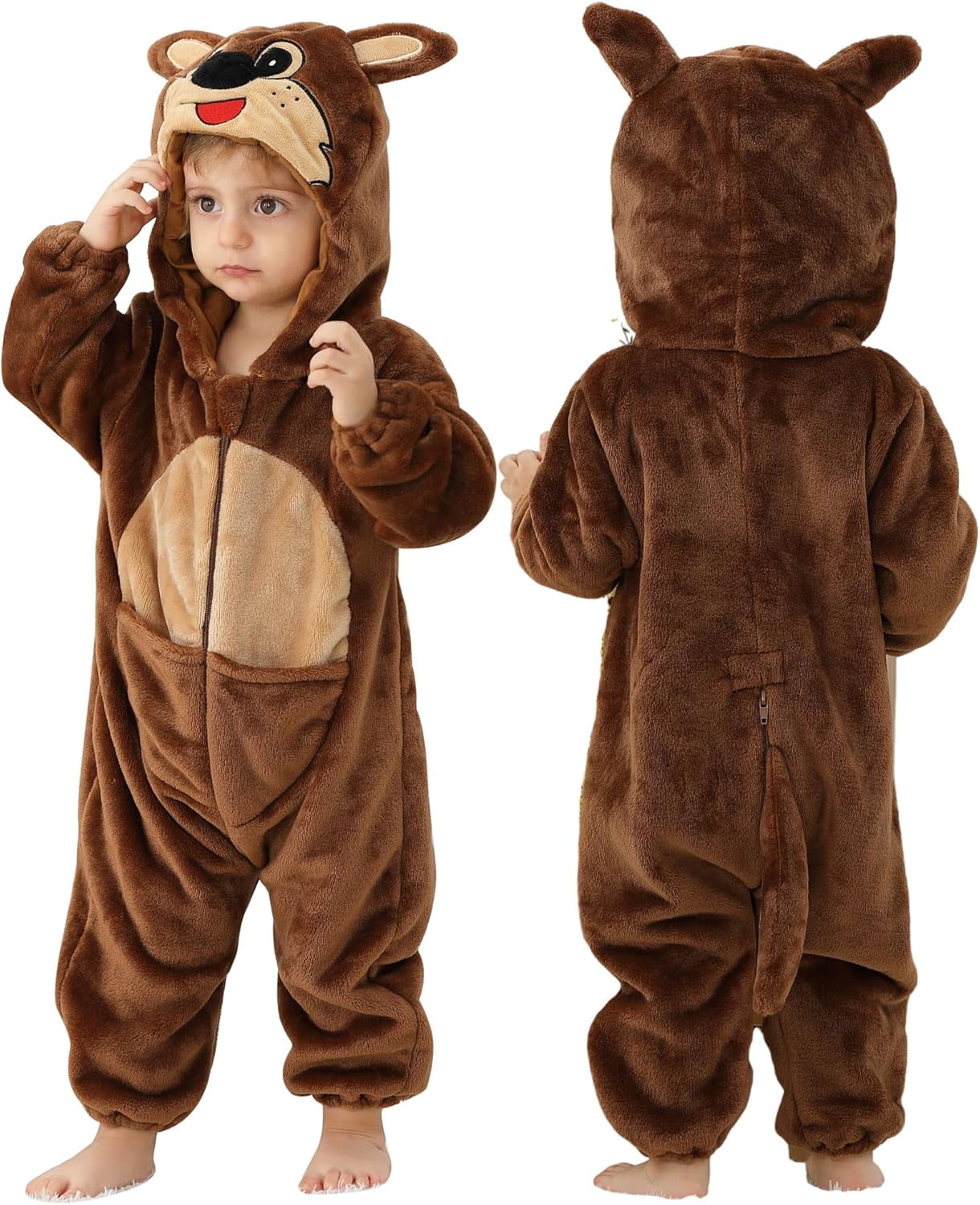 Unisex Baby Hooded Romper Infant Toddler Animal Halloween Party Outfit ...