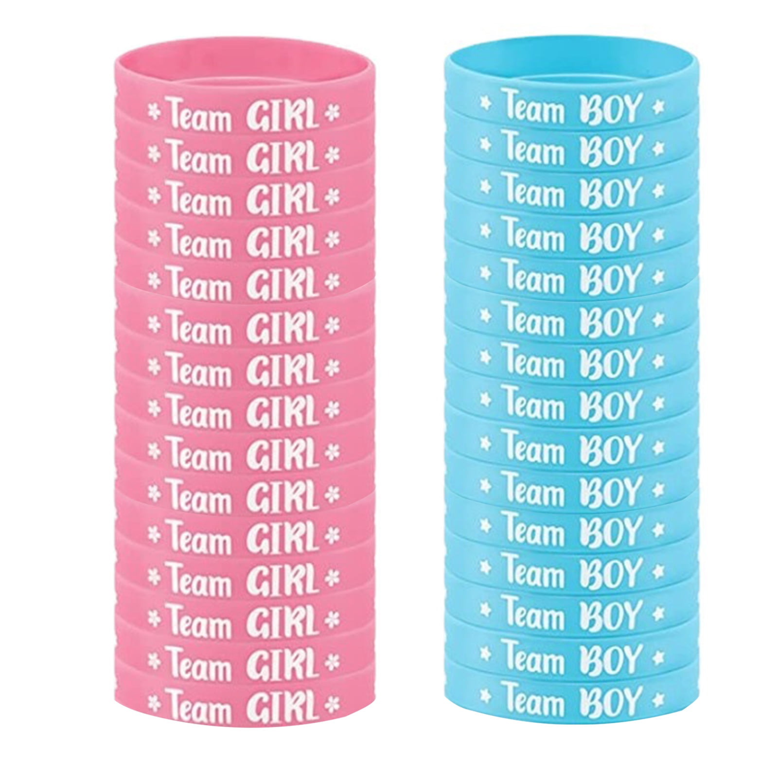 Unisex Baby Showers Bracelets Baby Gender Expose Silicone Wristbands ...